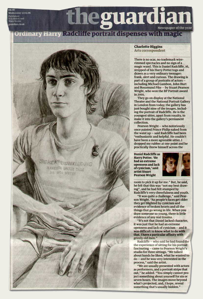 Ordinary Harry: Radcliffe portrait dispenses with magic | Stuart ...
