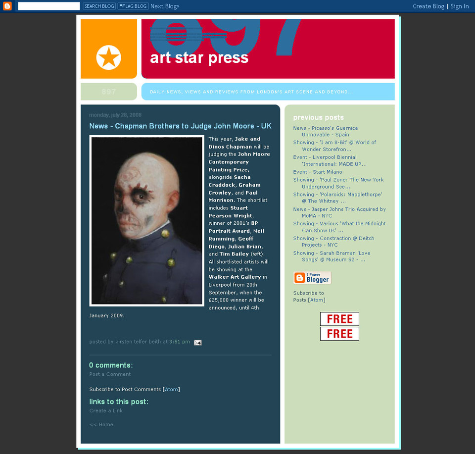 Chapman Brothers to judge John Moore | Stuart Pearson Wright