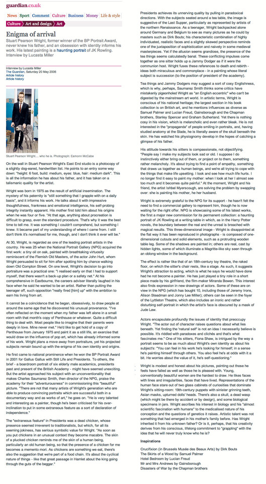 Guardian Profile - Stuart Pearson Wright | Stuart Pearson Wright