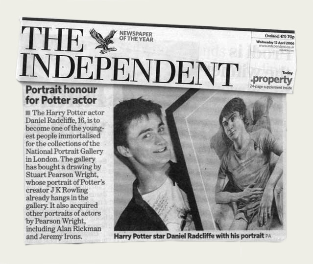 Portrait honour for Potter actor | Stuart Pearson Wright